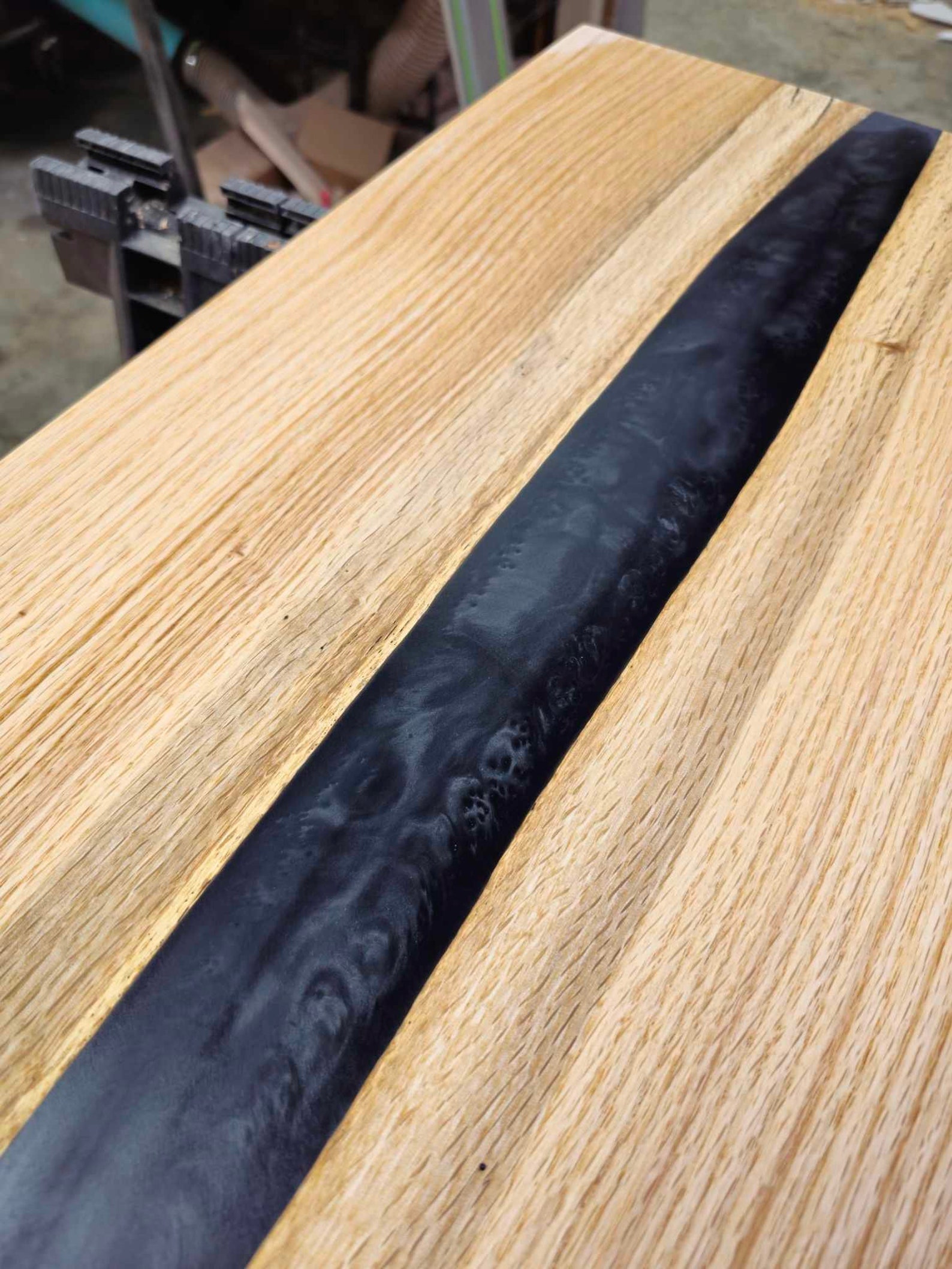 Live Edge Red Oak Entryway Table Oak River Table Live Edge Table ...