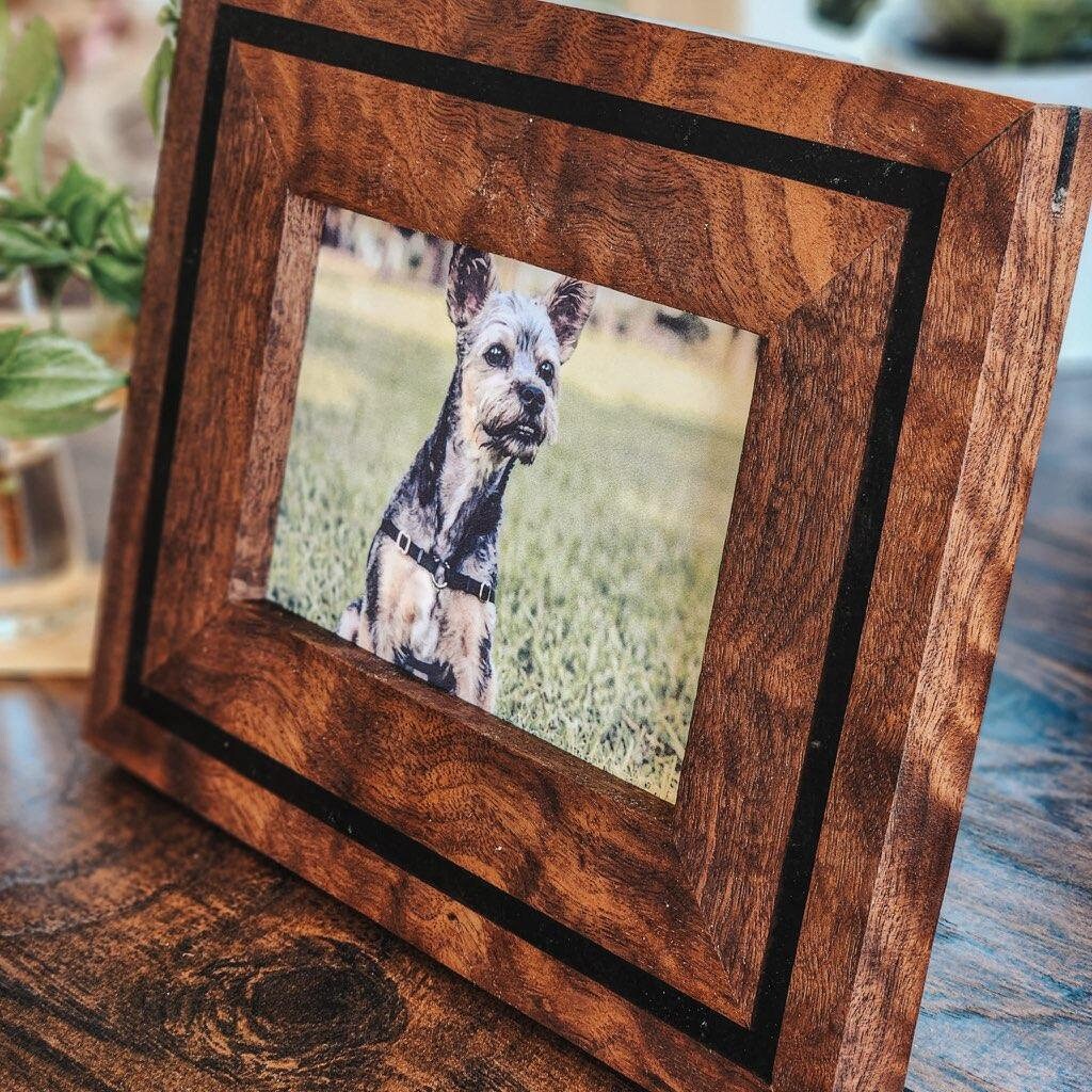 handmade figured Black Walnut Frames w/ Obsidian inlay| diploma frame ...