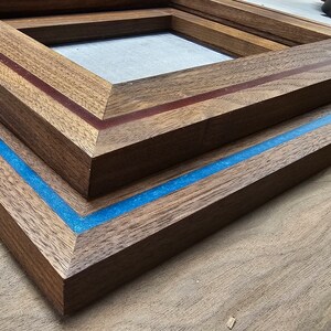 Handcrafted Black Walnut Frames W/ Epoxy Inlay Custom Diploma Frame A3 ...