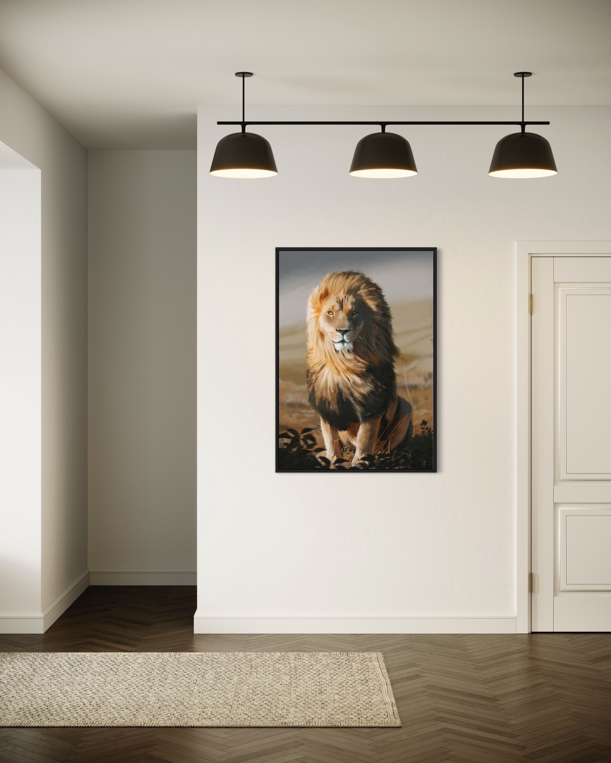 Aslan Poster From Narnia, C.S. Lewis Art, Majestic Lion, Painting ...