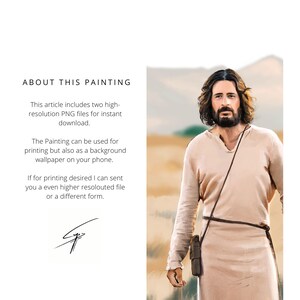 Jesus Portrait From the Chosen Wall Mural and Poster Hand Painted ...