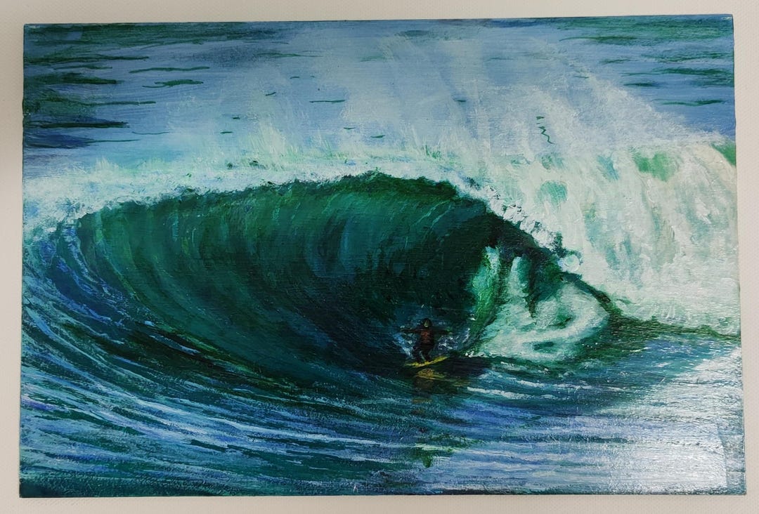 Wave Paiting Acrylic Painting Original Ocean Handmade Gift Surf ...
