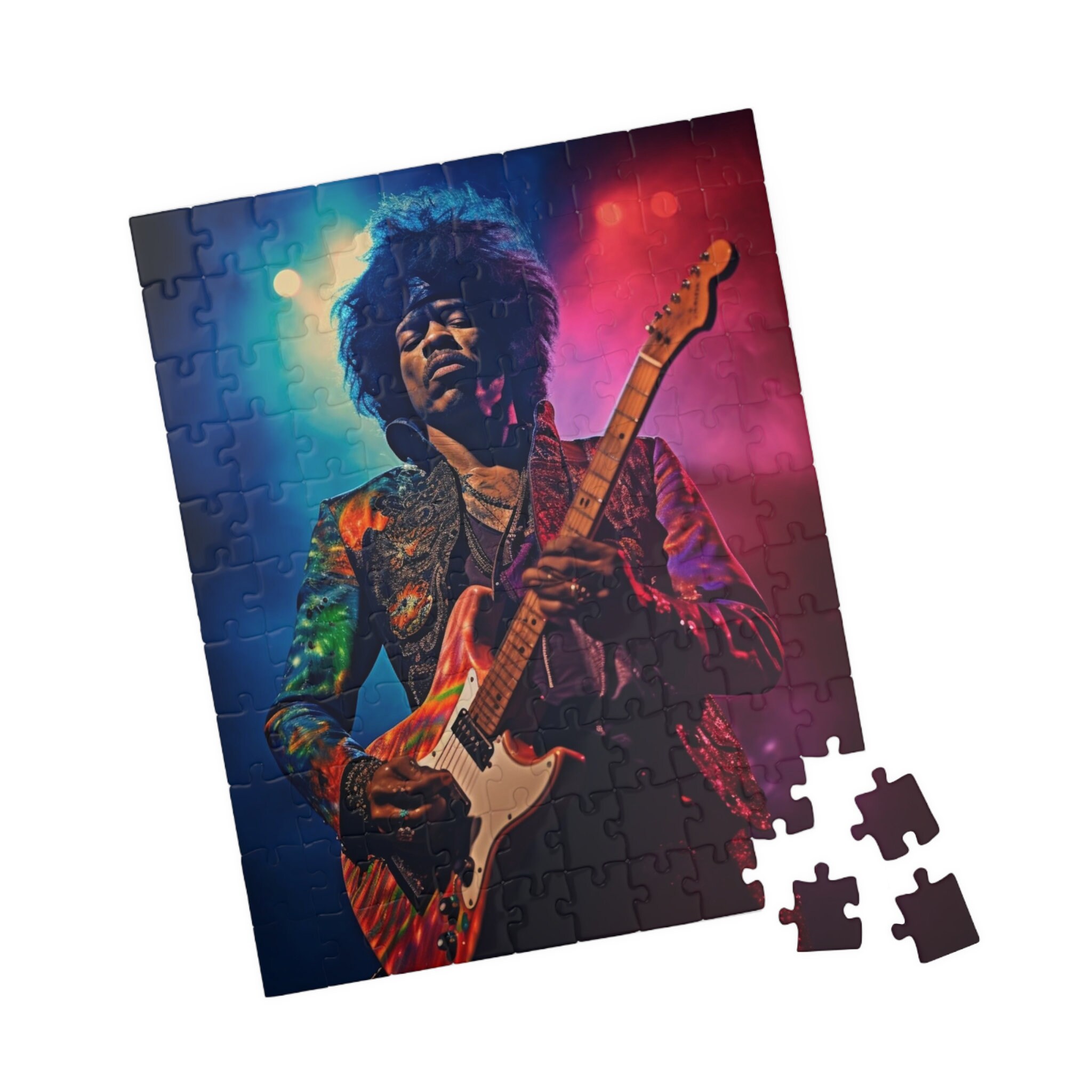 Retro Jimmy Hendrix 1000 Piece Puzzle 500 252 110 Made in - Etsy