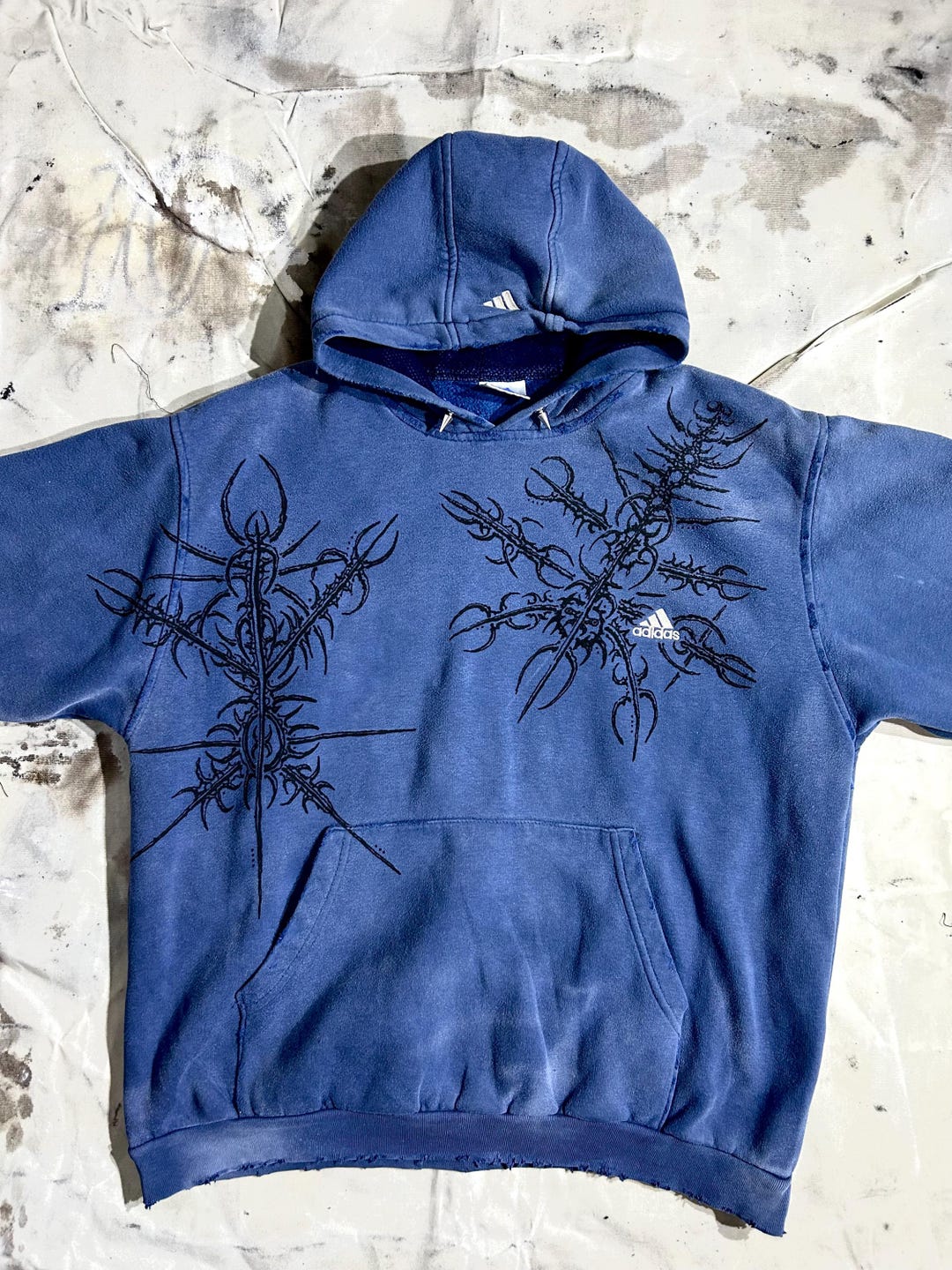 Vintage Adidas Cyber Sigilism Neo Tribal Custom Handmade Goth Hoodie - Etsy