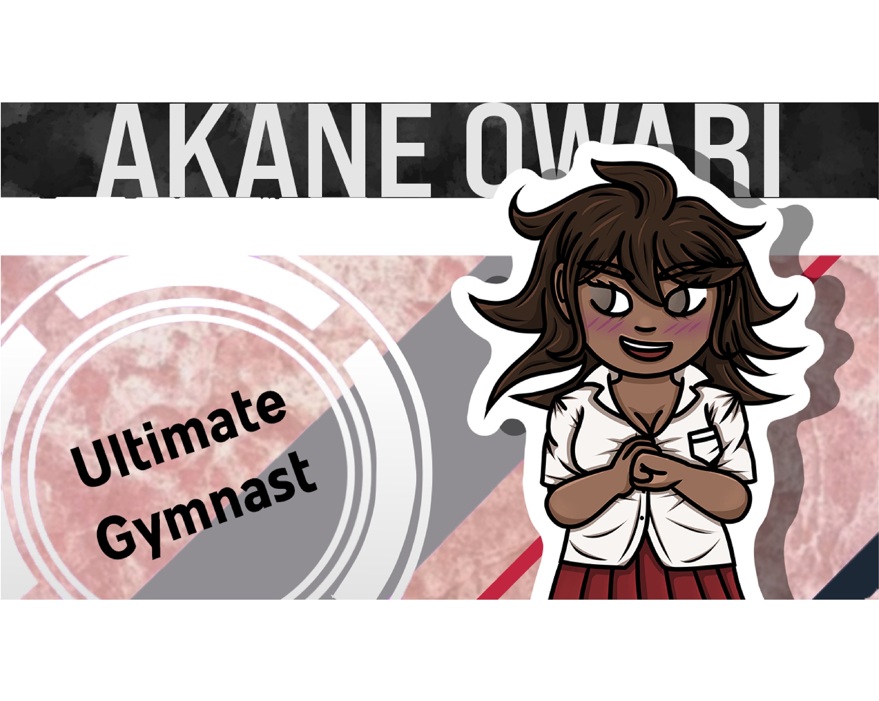 Akane Owari Ultimate Gymnast Danganronpa 2 Vinyl Sticker - Etsy