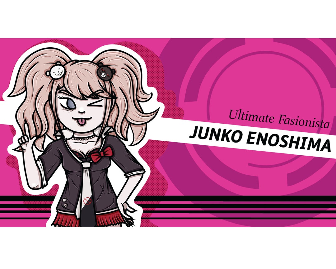 Junko Enoshima Ultimate Fashionista Danganronpa Vinyl Sticker - Etsy