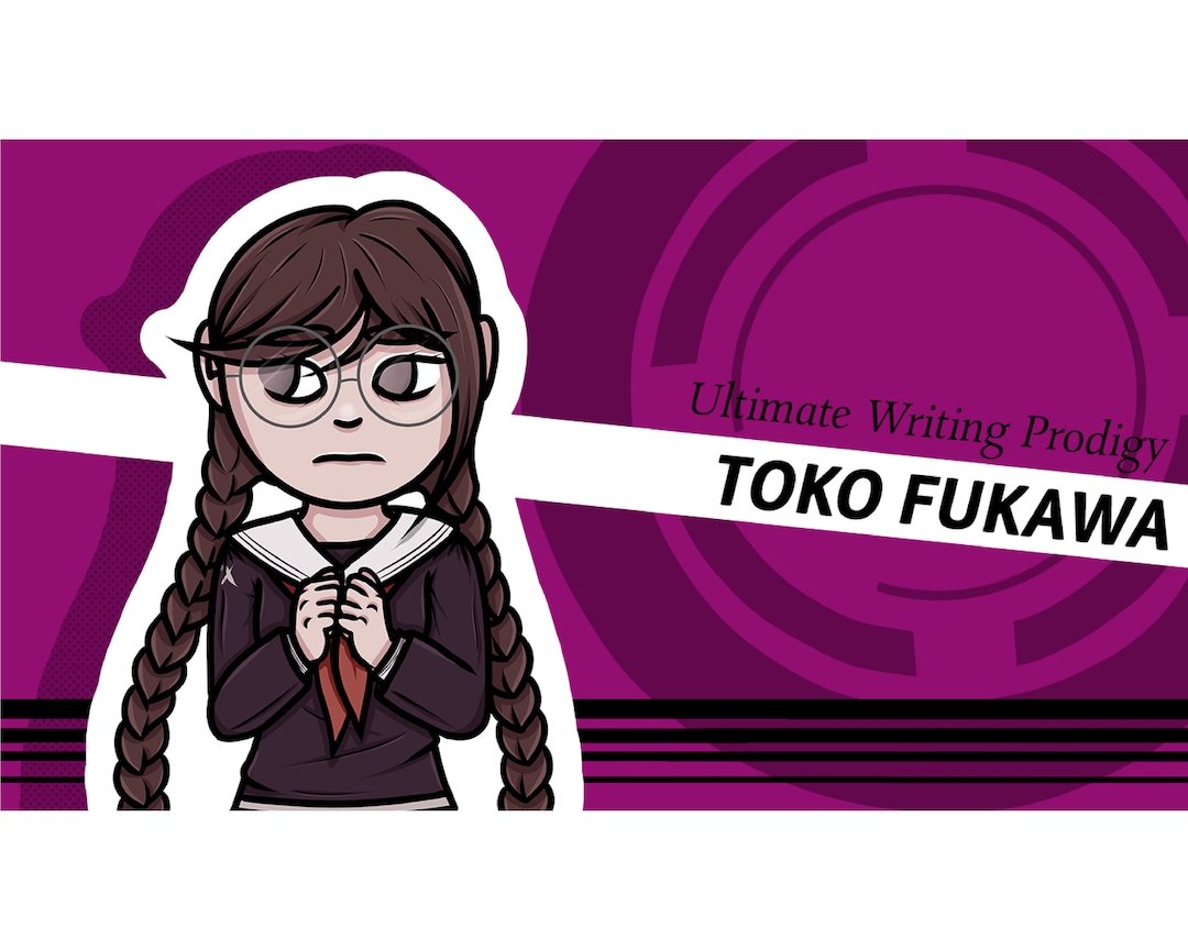 Toko Fukawa Ultimate Writing Prodigy Danganronpa Vinyl Sticker - Etsy