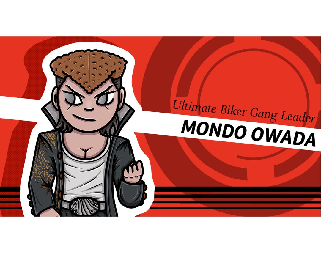Mondo Owada Ultimate Biker Gang Leader Danganronpa Vinyl Sticker - Etsy