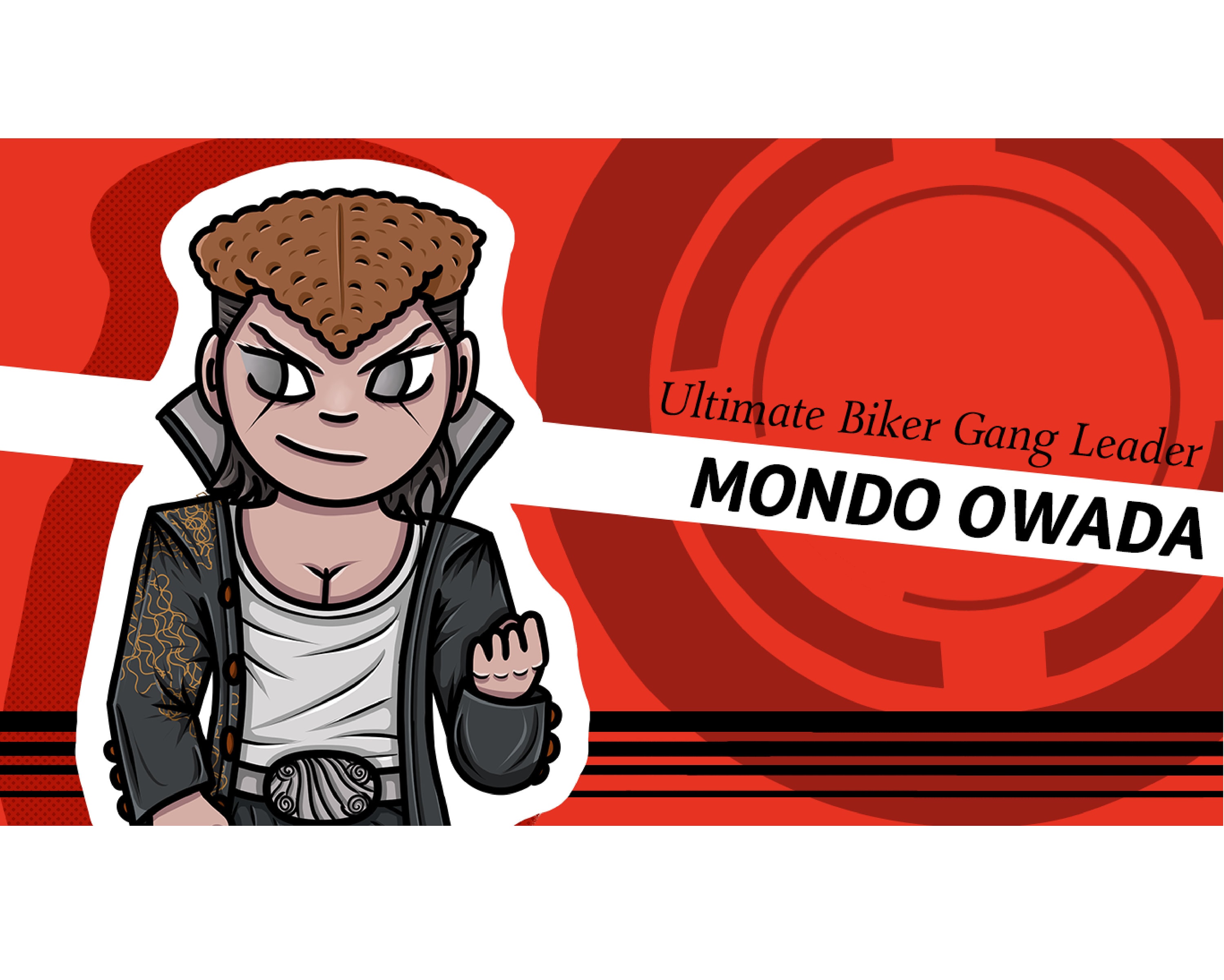 Mondo Owada Ultimate Biker Gang Leader Danganronpa Vinyl Sticker - Etsy
