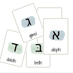 Hebrew Alphabet Flashcards aleph Bet PDF DOWNLOAD - Etsy