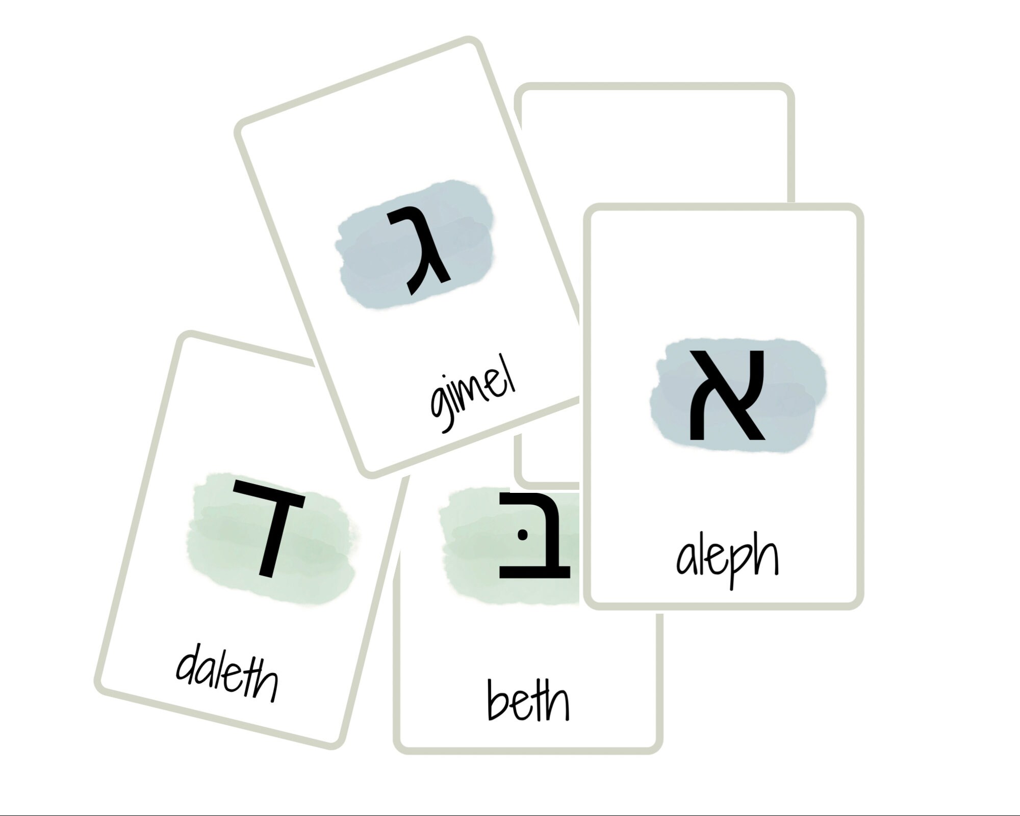 Hebrew Alphabet Flashcards aleph Bet PDF DOWNLOAD - Etsy