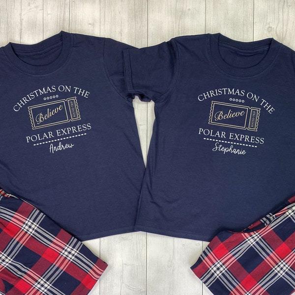 Polar Express Pajamas - Etsy UK