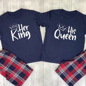 King and Queen Pyjamas Couples Pyjamas Matching Pyjamas - Etsy