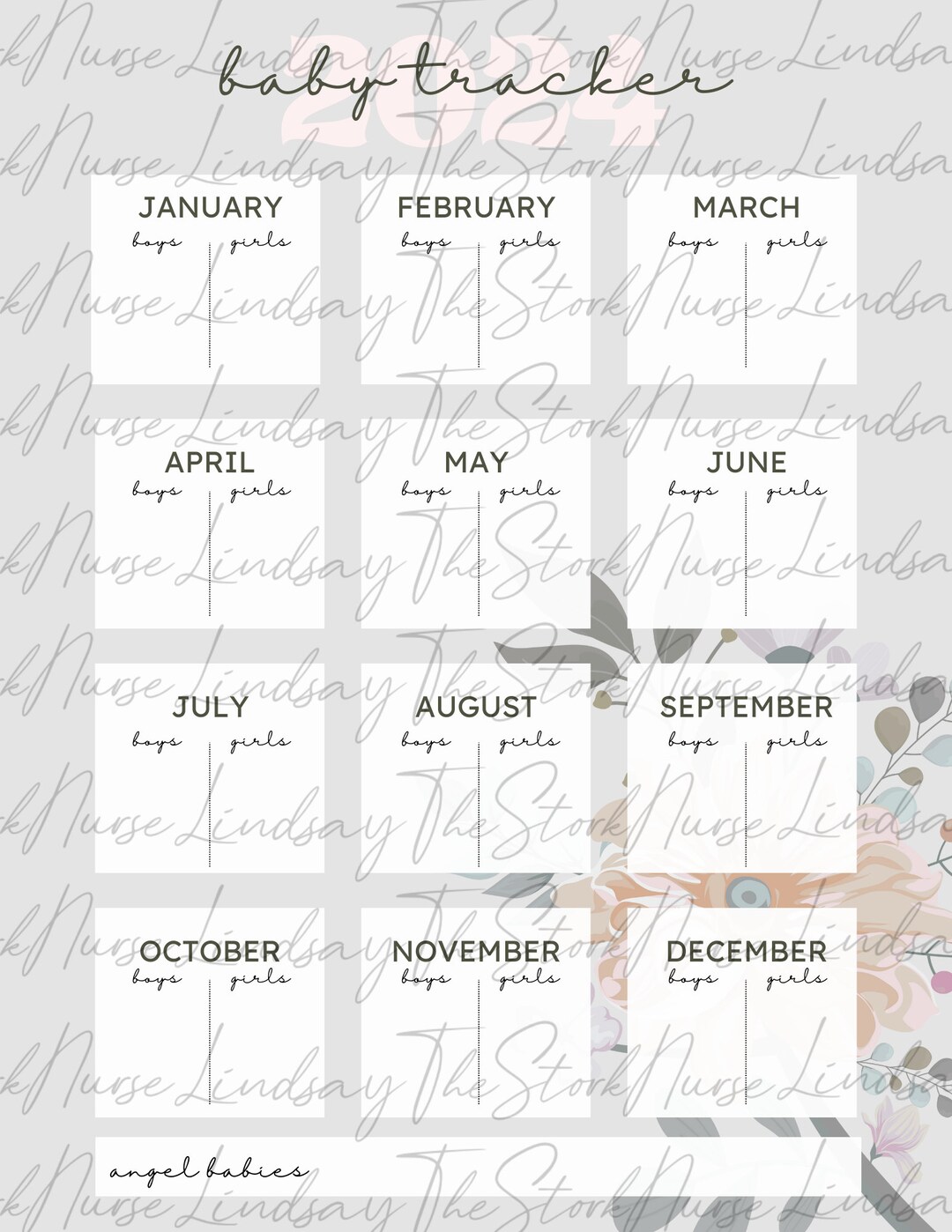 2024 Birth Tracker - Etsy