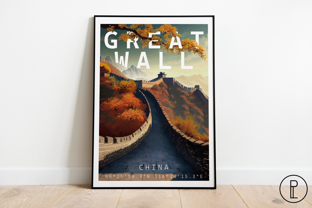China Poster - Great Wall of China | Digital Art | Printable Poster ...