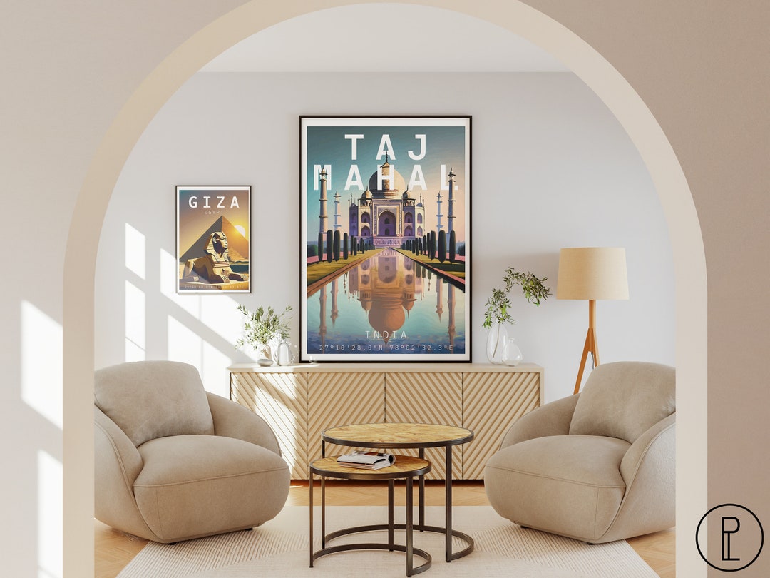 India Poster - Taj Mahal | Digital Art | Printable Poster | Travel Wall ...