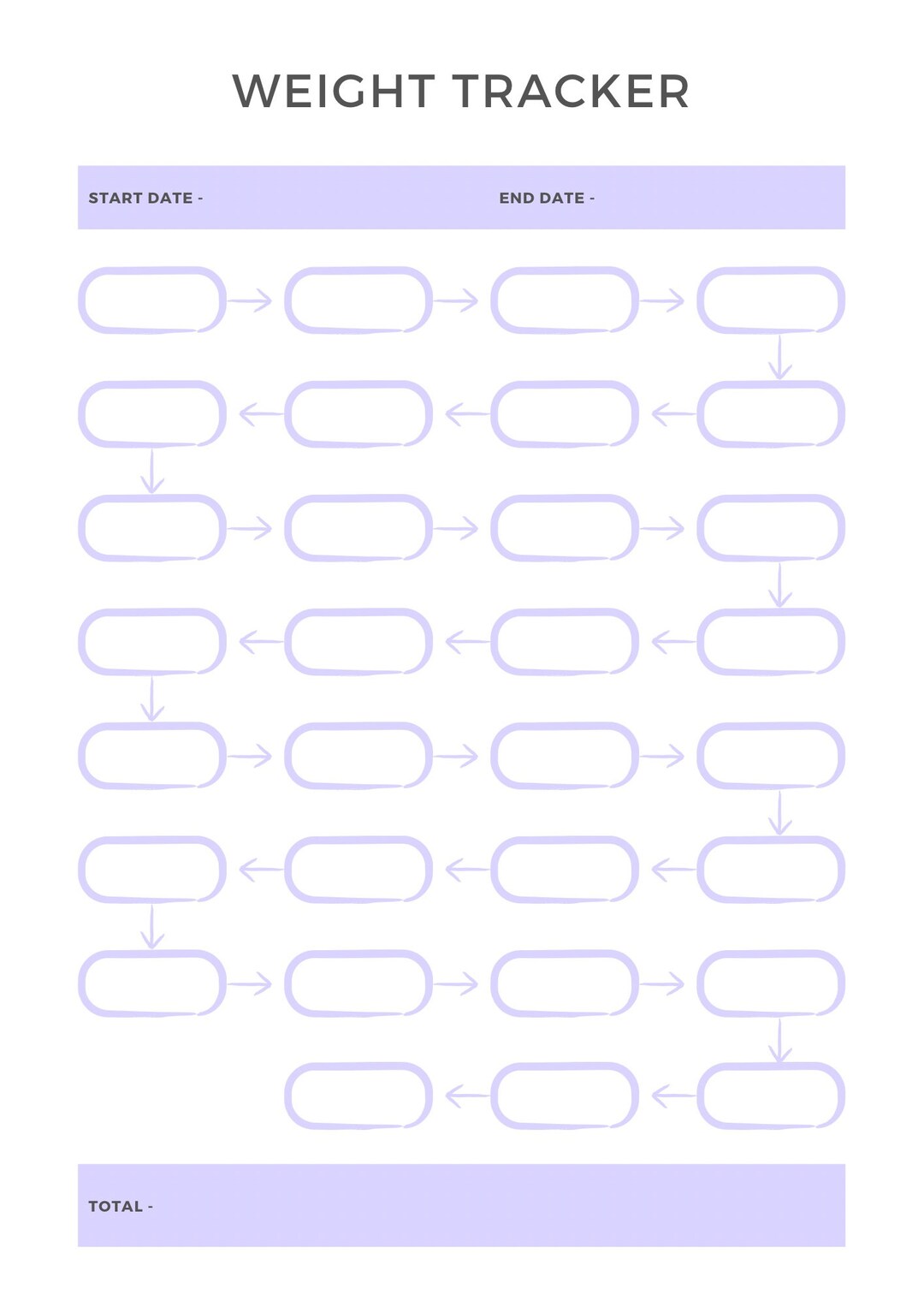 Simple Weight Tracker - Etsy