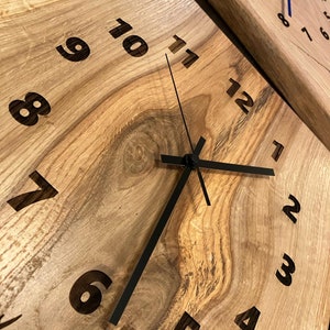Handmade Oak Wall Clock: Rustic Deer Scene, Unique Wood Decor - Etsy