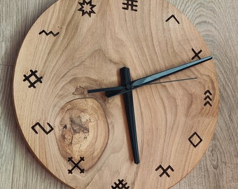 Oak Wall Clock, Unique Wall Clock, Wooden Wall Clock, Wood Clocks for ...