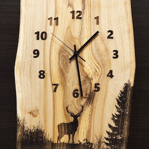 Oak Wall Clock, Unique Wall Clock, Wooden Wall Clock, Wood Clocks for ...