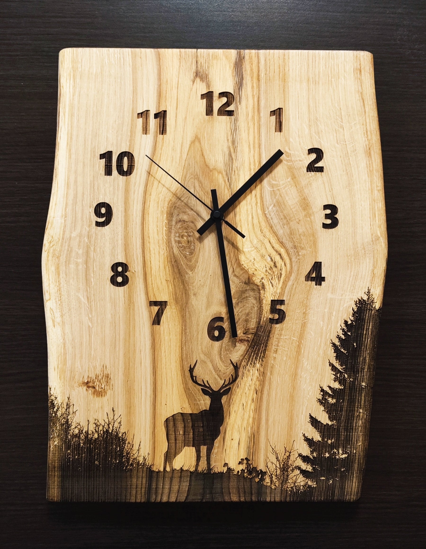 Oak Wall Clock, Unique Wall Clock, Wooden Wall Clock, Wood Clocks for ...