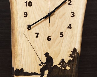 Oak Wall Clock, Unique Wall Clock, Wooden Wall Clock, Wood Clocks for ...