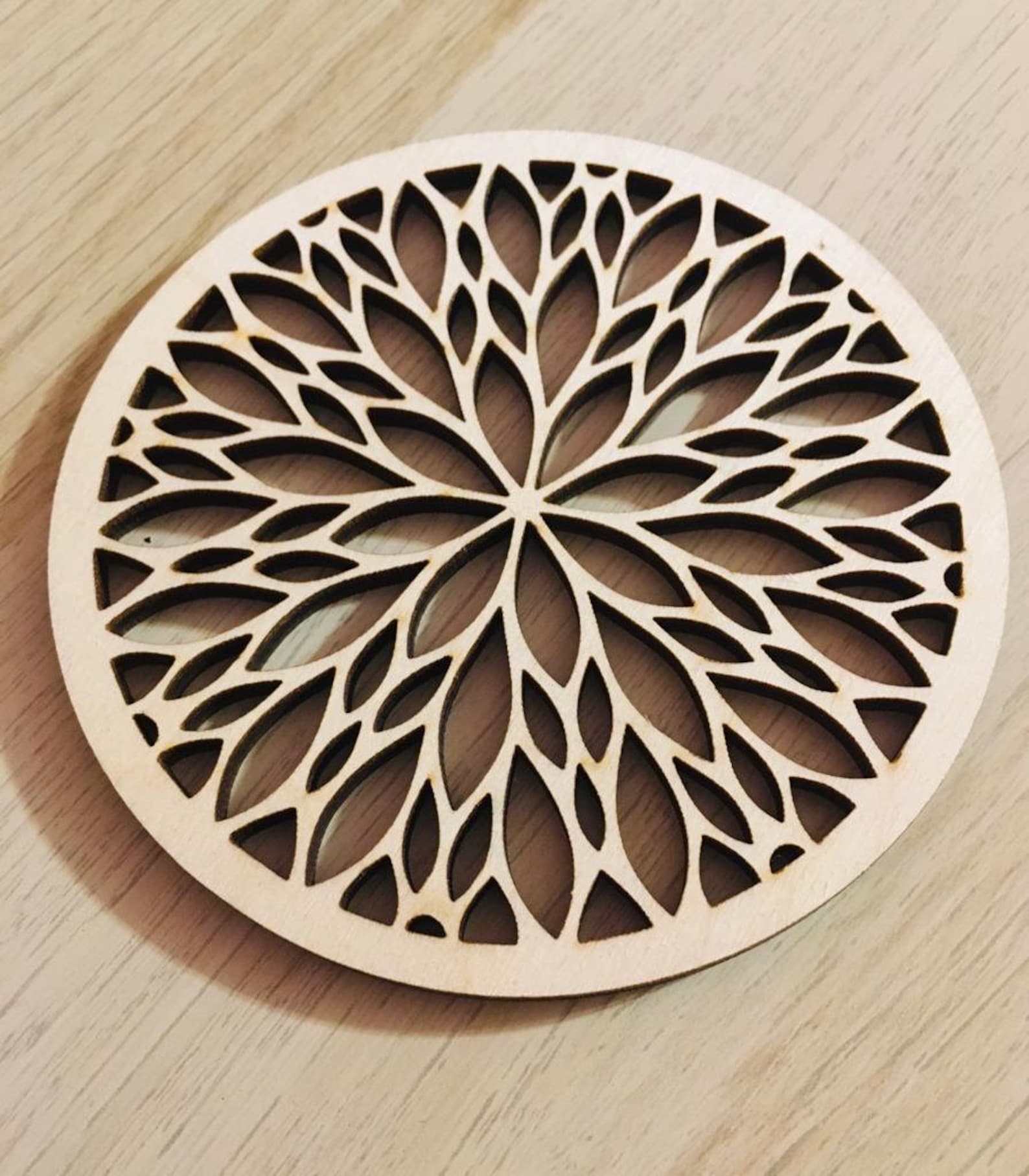 Wooden Coaster 4 Items/ Laser Cut Coasters/ Drink Coasters/ Wood ...