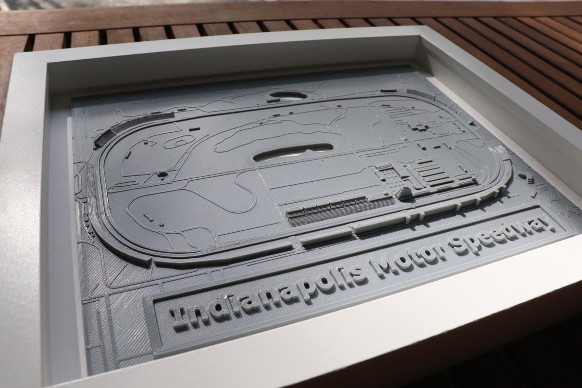 Indianapolis Motor Speedway 3D Print | 11"x9" | Shadow Box - Etsy