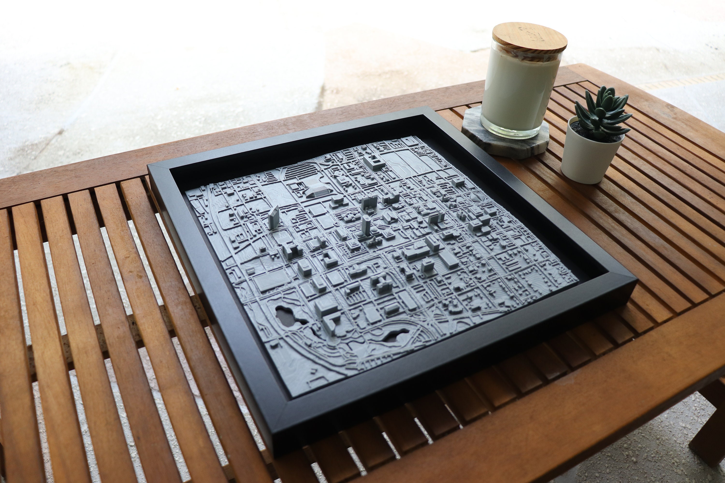 Tallahassee FL | 3D City Print | Shadow Box Wall Hanging | Art - Etsy