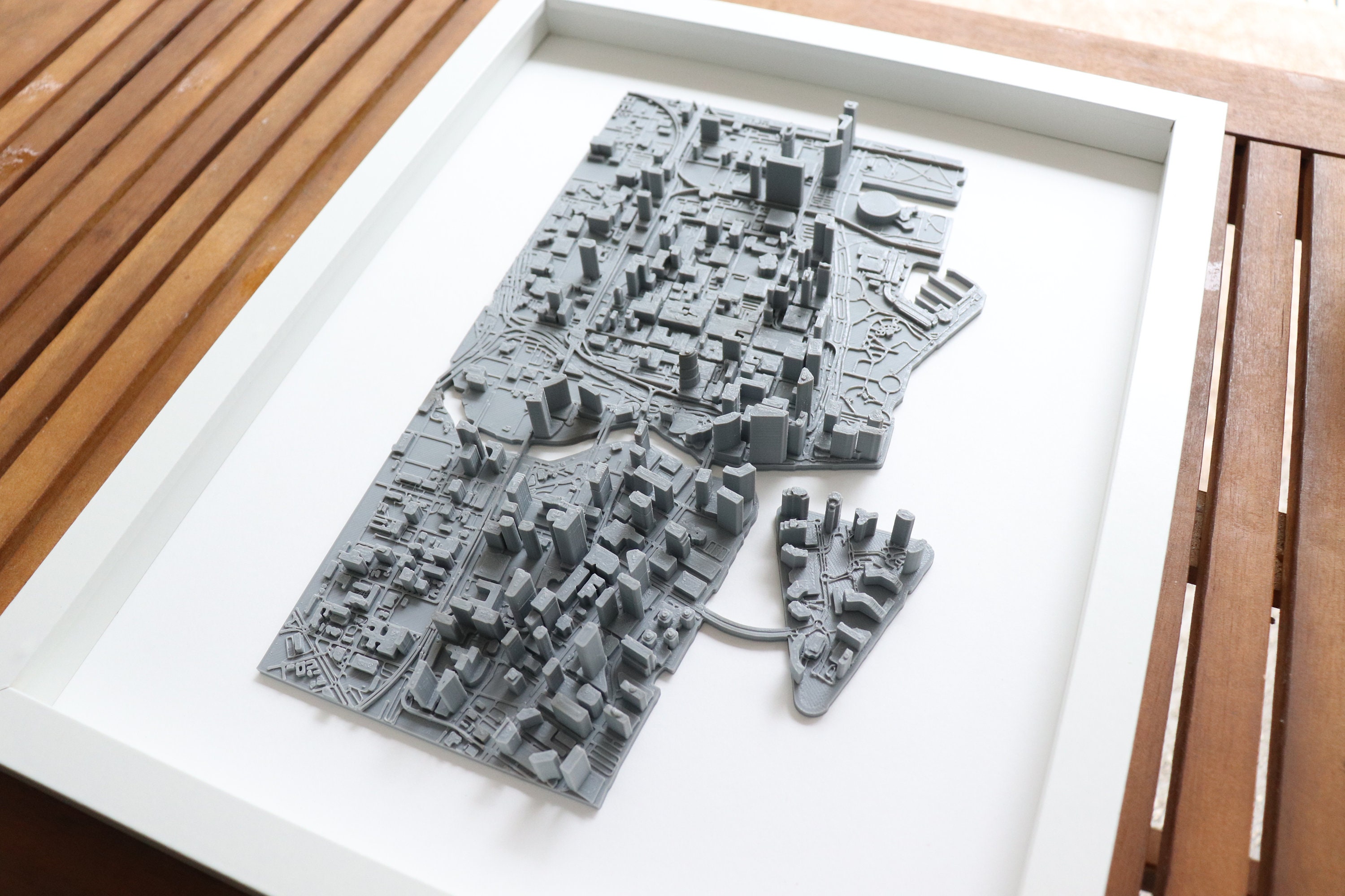 Miami FL | 3D City Print | Shadow Box Wall Hanging | Art - Etsy