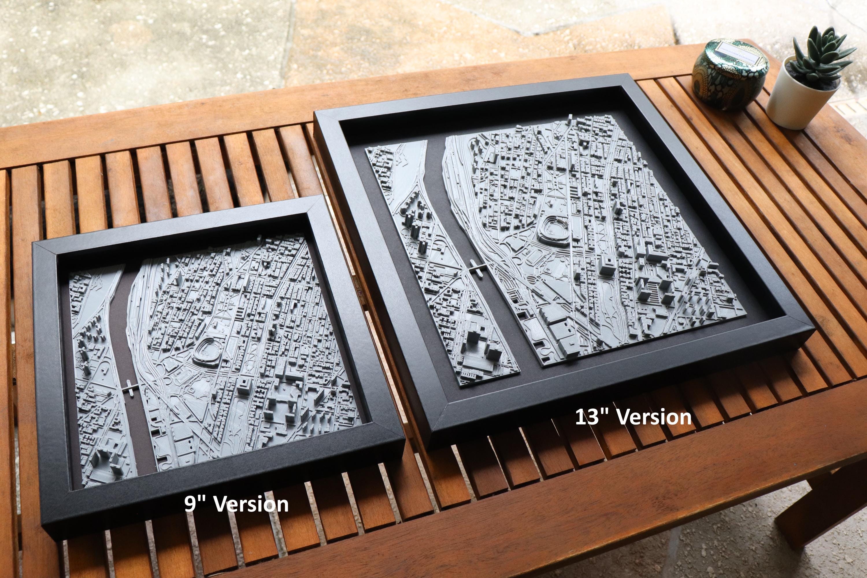 Yankee Stadium | Bronx NY | 3D City Print | Shadow Box Wall Hanging ...