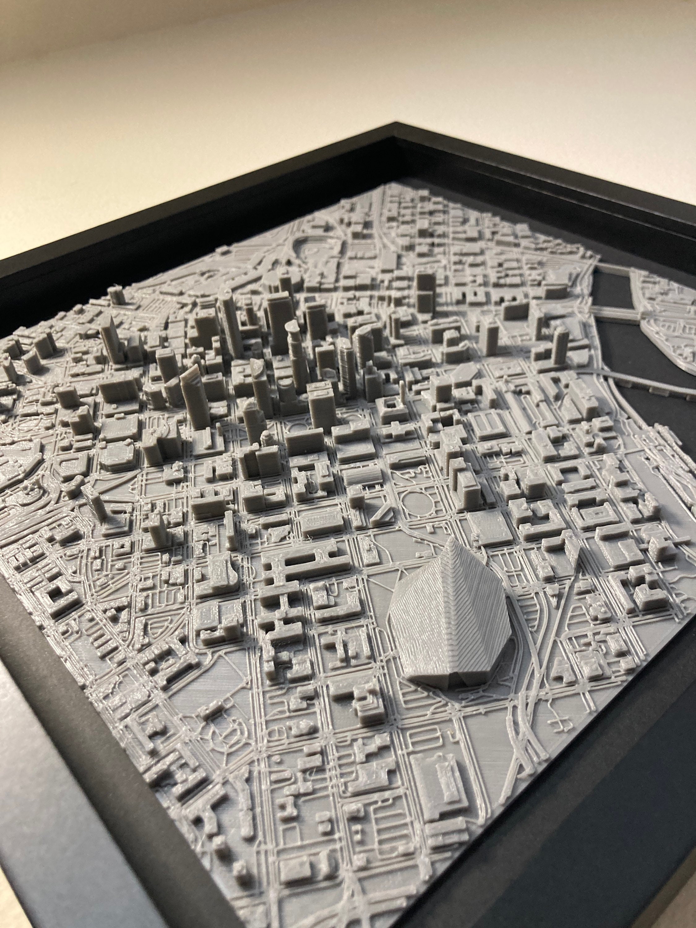 Minneapolis MN | 3D City Print, 13" | Shadow Box Wall Hanging | Art - Etsy