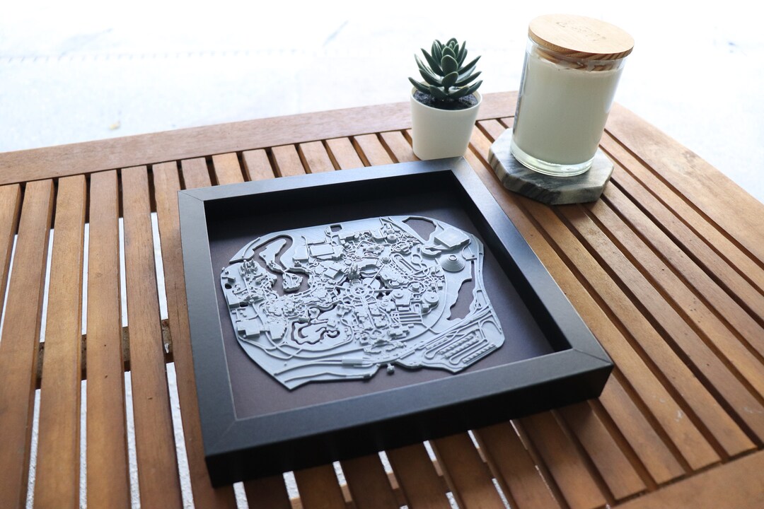 Disney Magic Kingdom 3D Print Map 9 Shadow Box Wall Hanging Art - Etsy