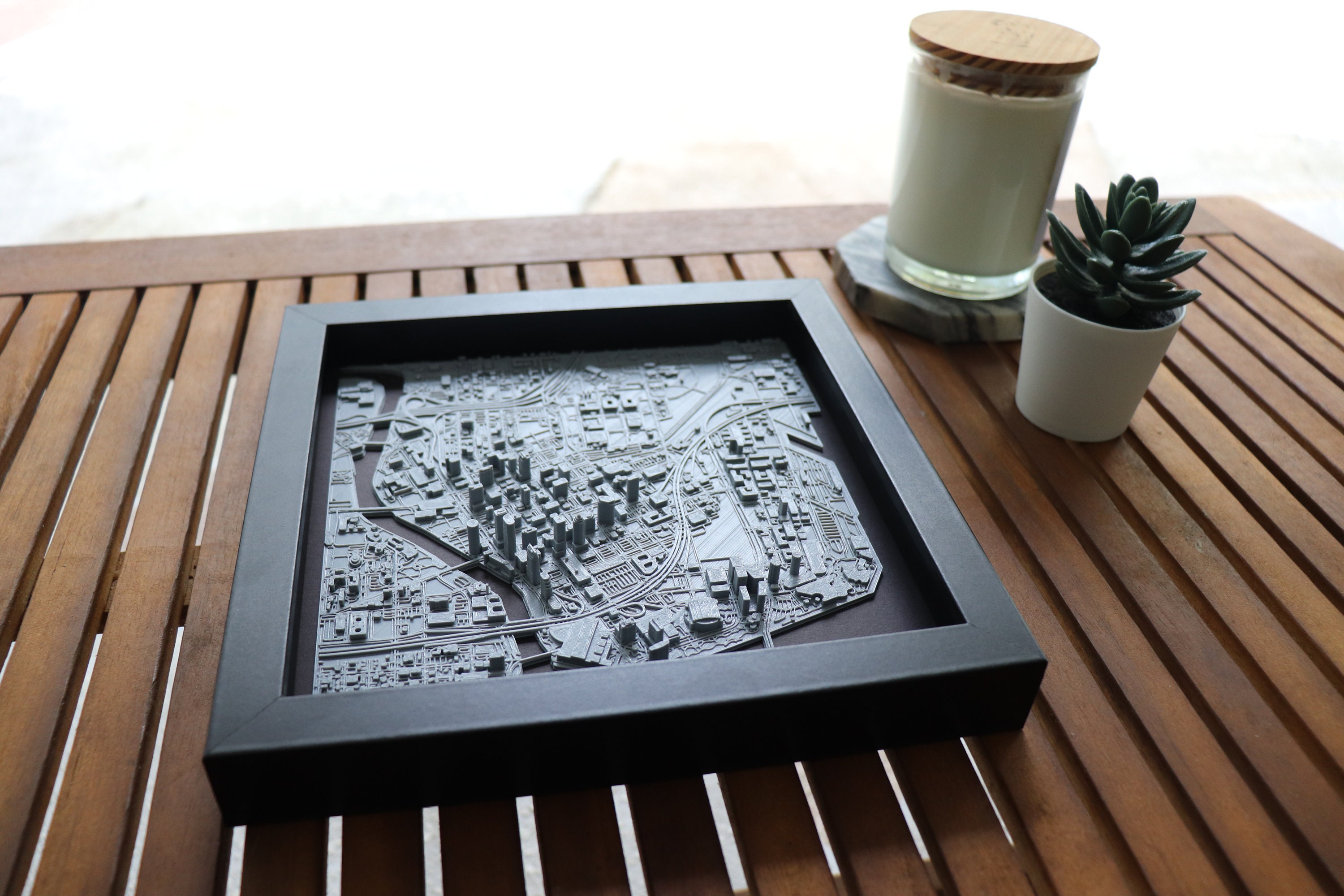 Tampa FL | 3D City Print | Shadow Box Wall Hanging | Art - Etsy