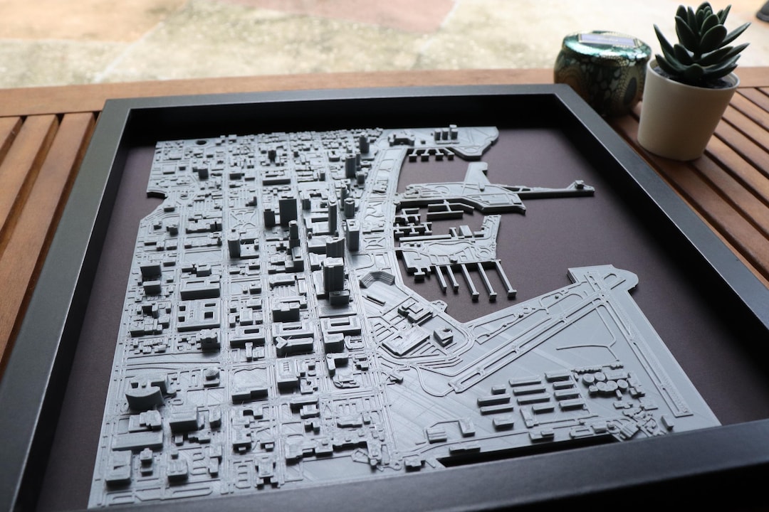 St. Petersburg FL | 3D City Print | Shadow Box Wall Hanging | Art - Etsy