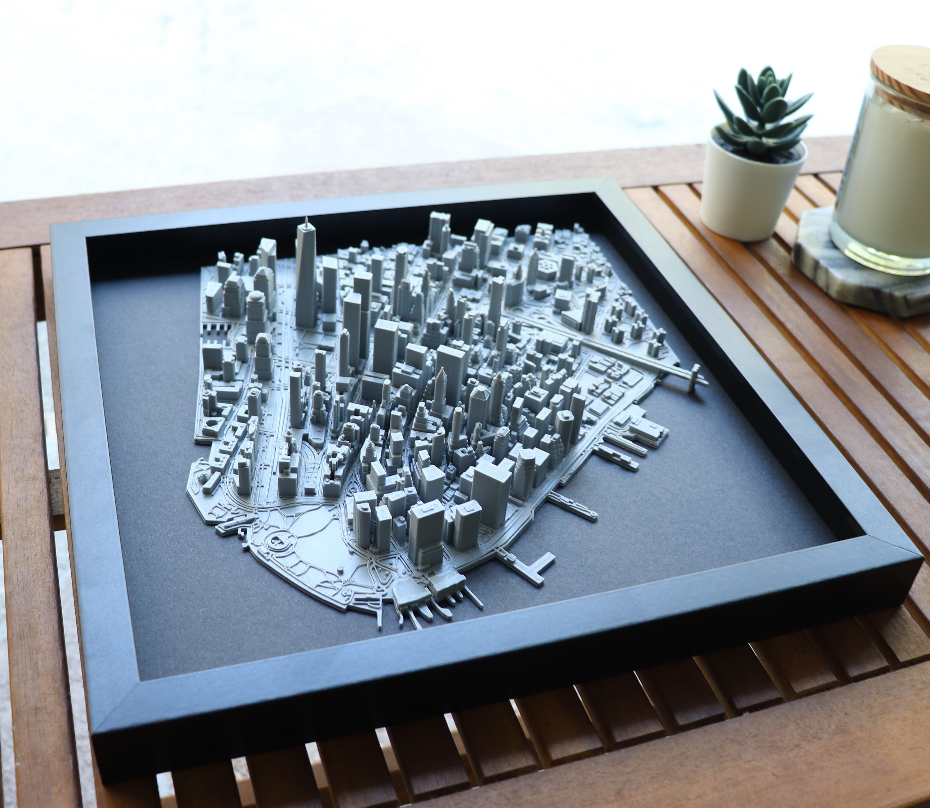Lower Manhattan | New York City, NY | 3D City Print | Shadow Box Wall ...