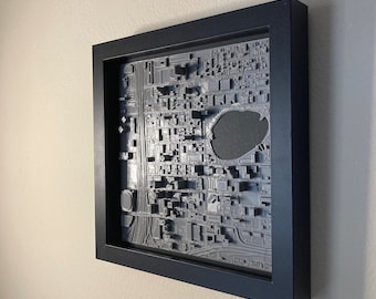 Tampa FL 3D City Print Shadow Box Wall Hanging Art - Etsy