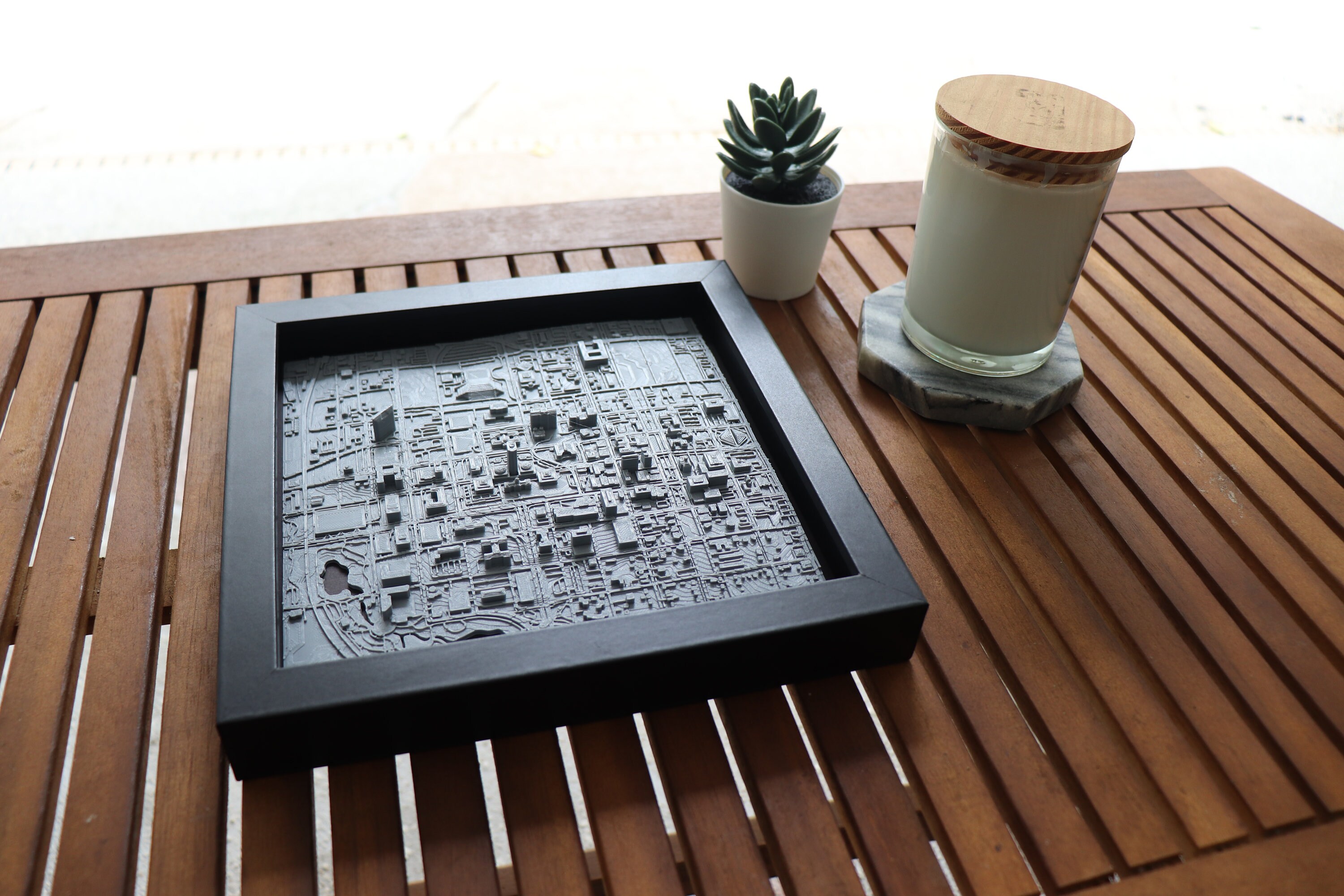 Tallahassee FL 3D City Print Shadow Box Wall Hanging Art - Etsy