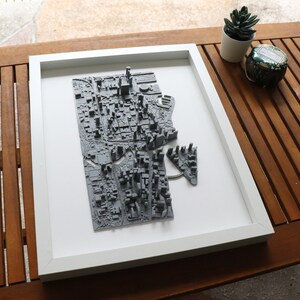 Miami FL | 3D City Print | Shadow Box Wall Hanging | Art - Etsy