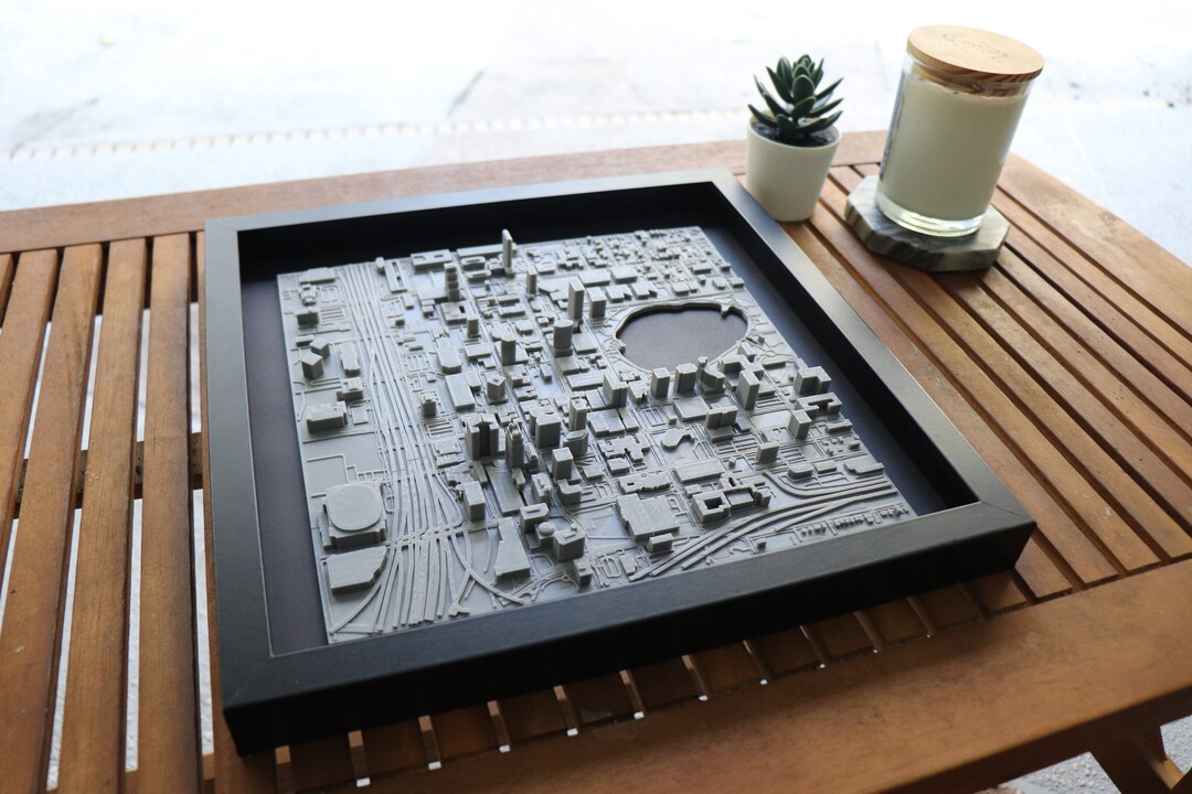 Downtown Orlando FL | 3D City Print | Shadow Box Wall Hanging | Art - Etsy