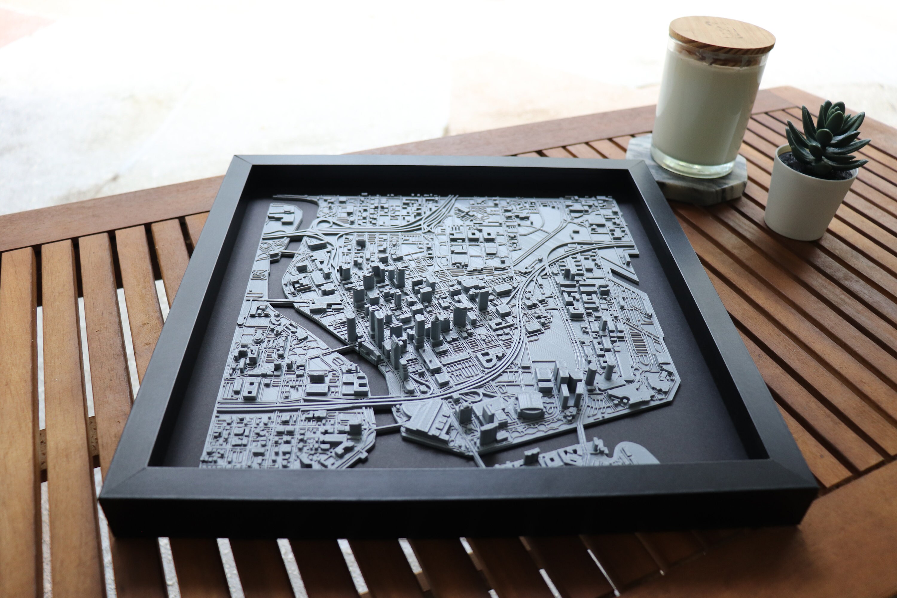 Tampa FL | 3D City Print | Shadow Box Wall Hanging | Art - Etsy