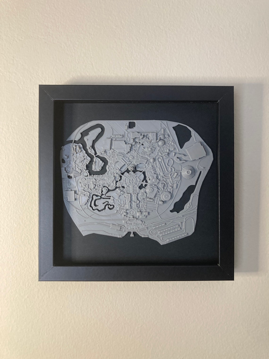 Disney Magic Kingdom 3D Print Map 9 Shadow Box Wall - Etsy