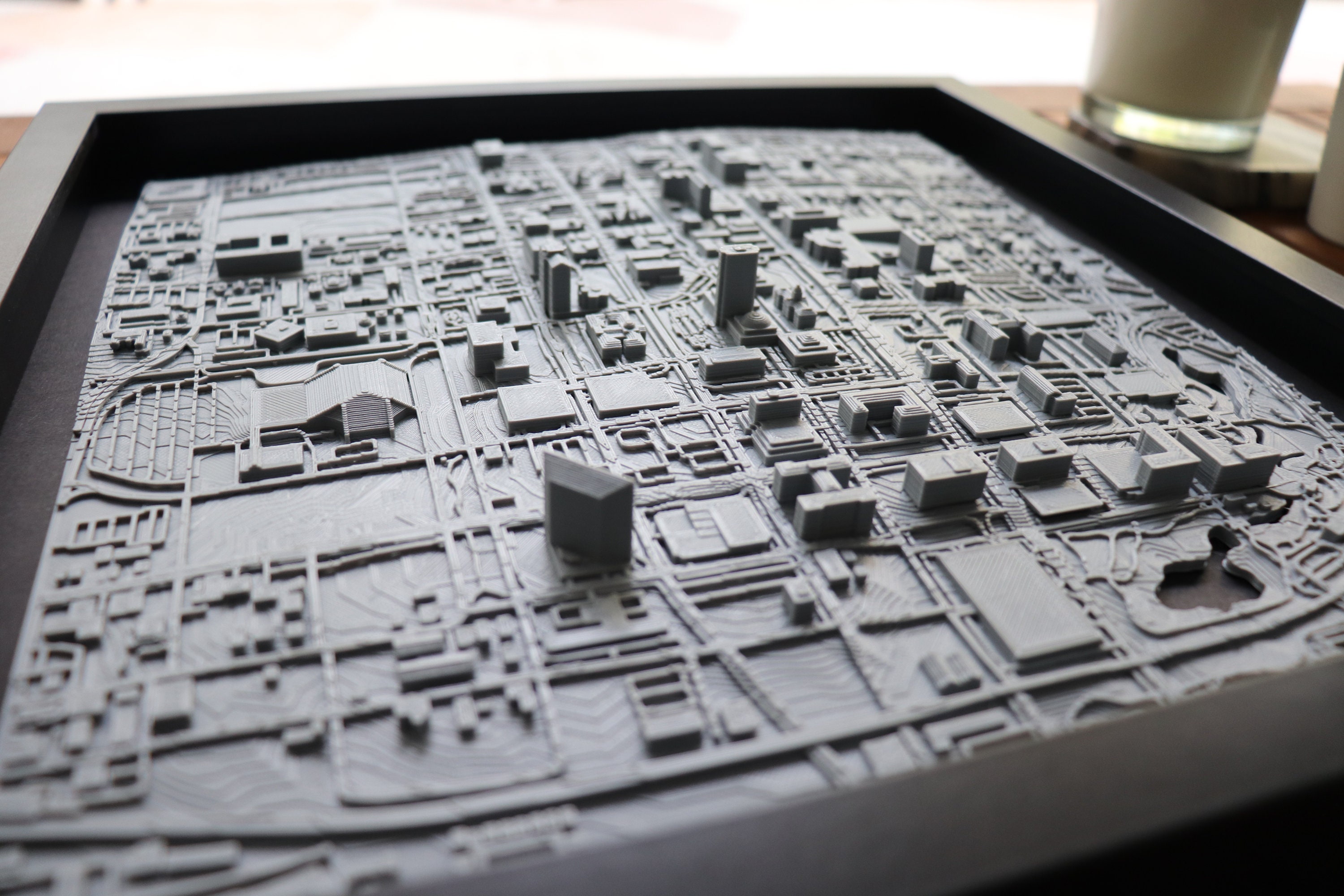 Tallahassee FL 3D City Print Shadow Box Wall Hanging Art - Etsy