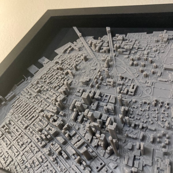 Tampa FL 3D City Print Shadow Box Wall Hanging Art - Etsy