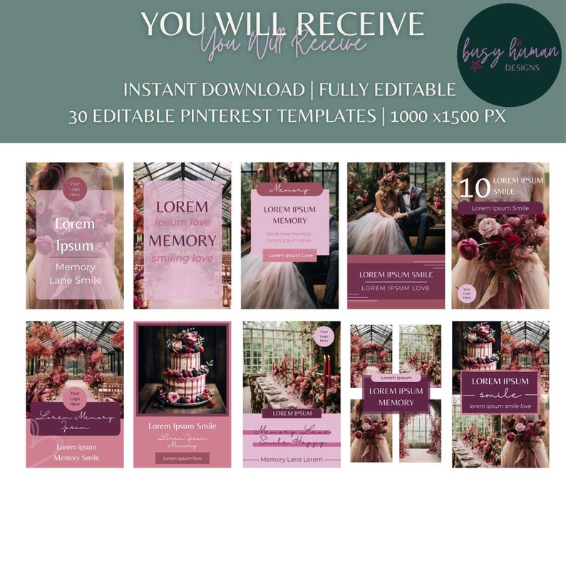 30 Berry Pink Pinterest Templates | Canva Editable Pin Designs ...