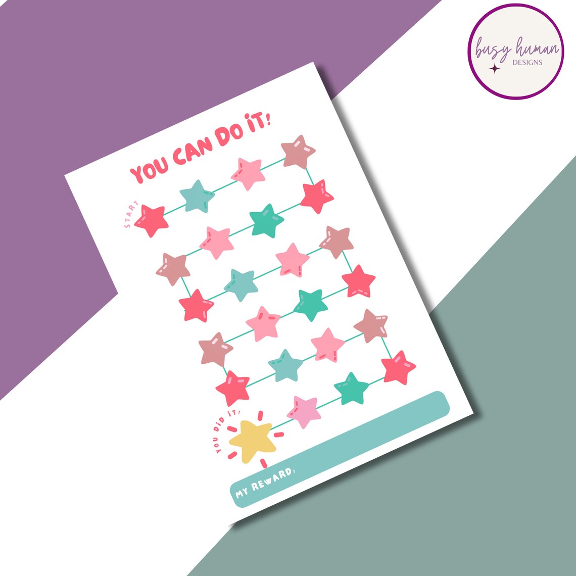 Printable Kids Reward Chart | Potty Training | Behaviour Chart | Star ...