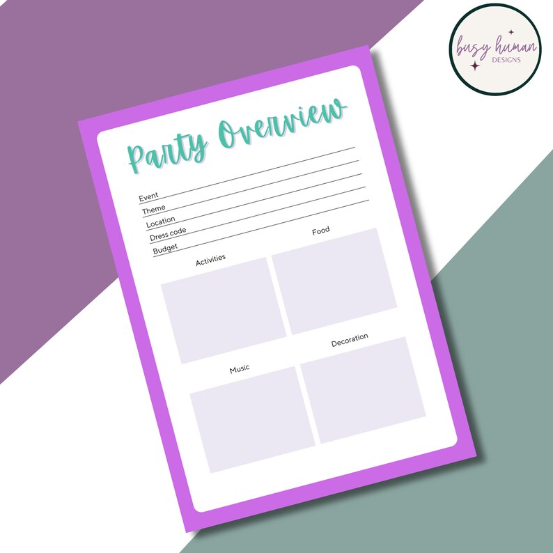Printable Party Planner Organizer Bundle| Birthday Party Planner| Event ...