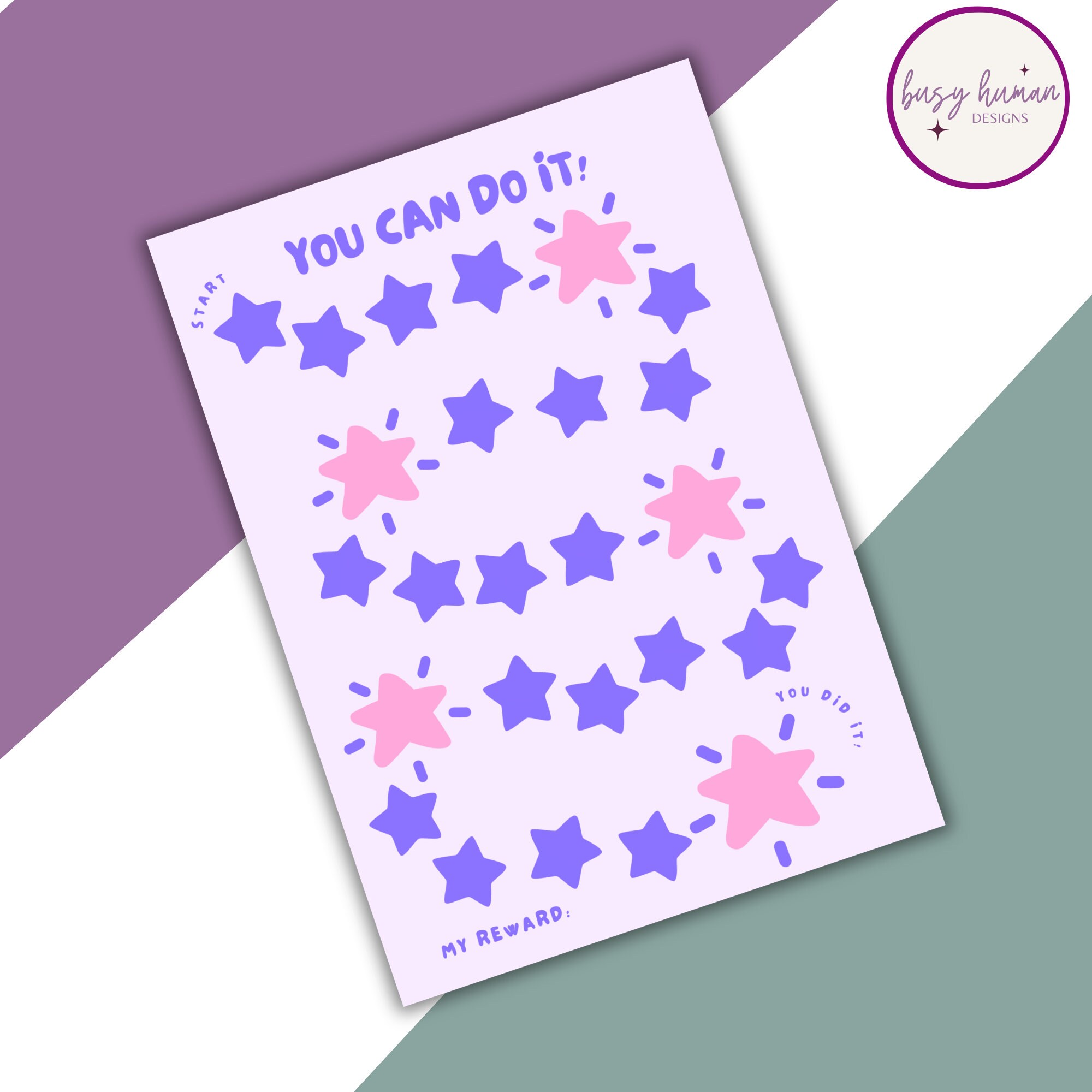 3 X Printable Kids Reward Chart Potty Training Behaviour Chart Star ...