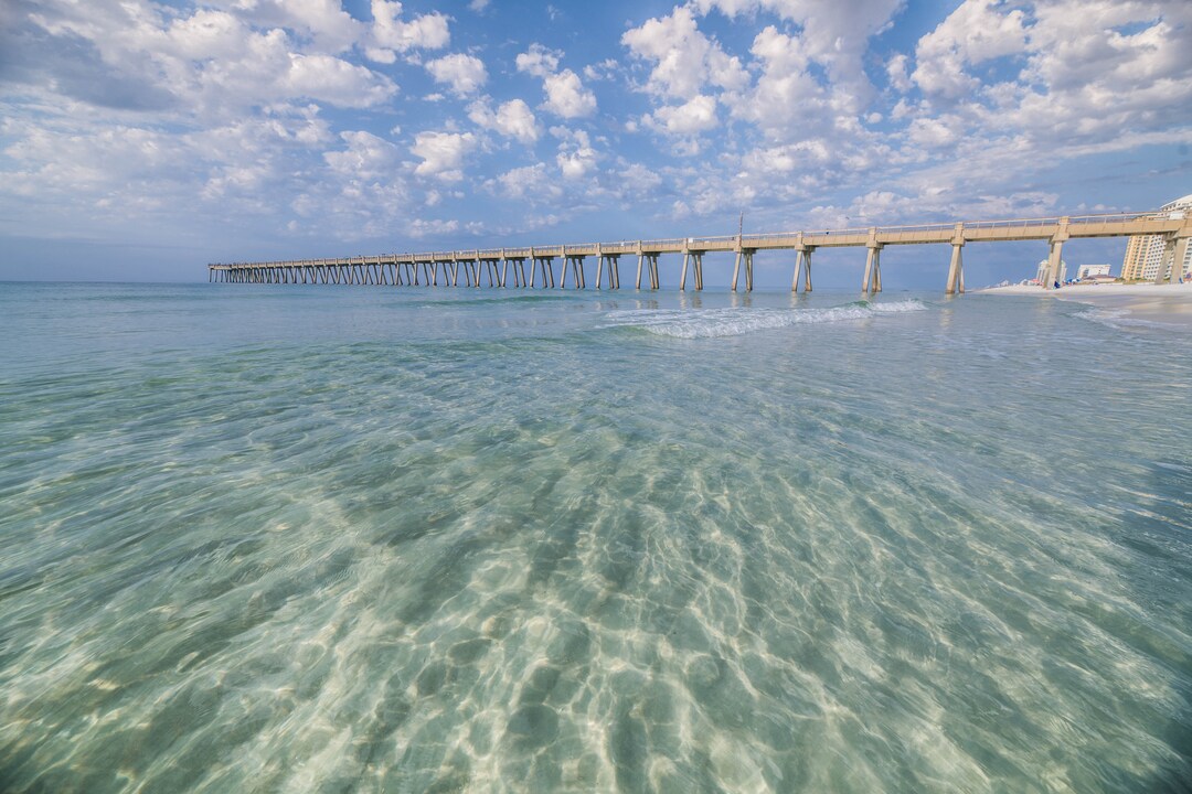 Navarre Beach Florida Pier Print Canvas, Beach Photography, Sunrise Art ...