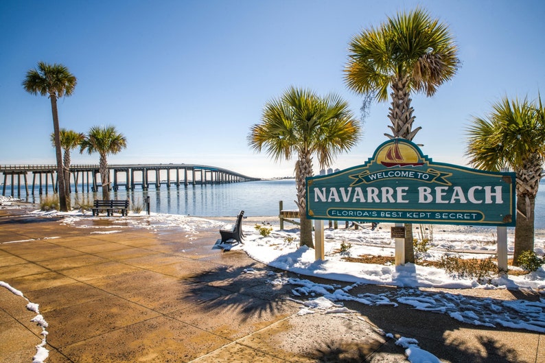 Navarre Beach, Florida's Best Kept Secret, Panhandle Snow 2025, Between ...